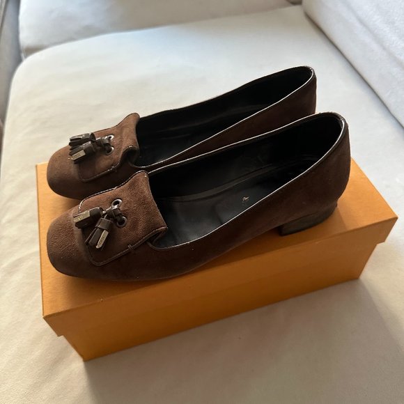 Tod's | Shoes | Tods Womens Driving Shoe Womens Us 7 Brown Suede Leather Penny Loafer Luxury ...